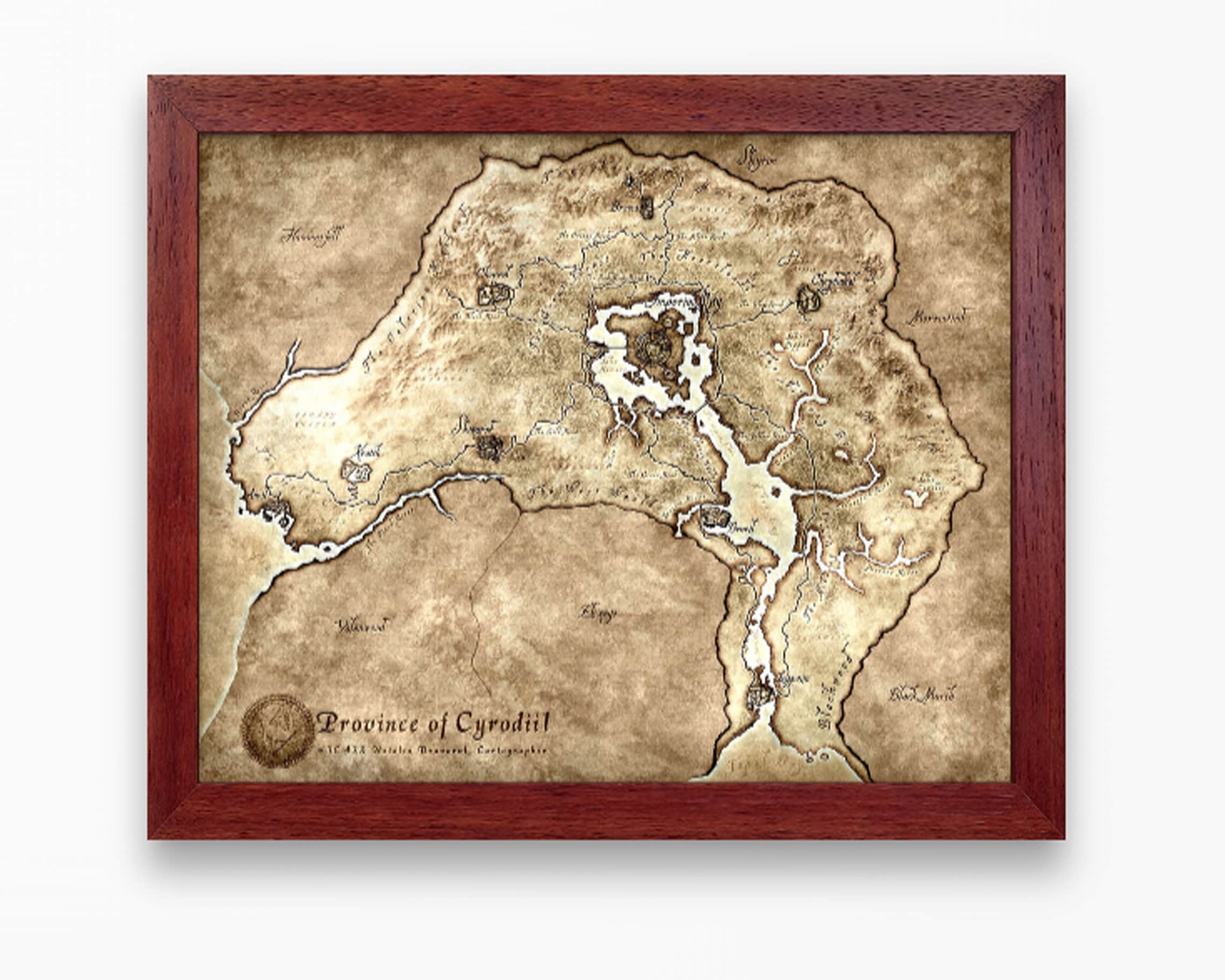 Map of the Province of Cyrodiil - ESIV - Classic Game Maps - Etsy