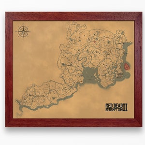 Map of the States RDR2 Classic Game Maps - Etsy Australia