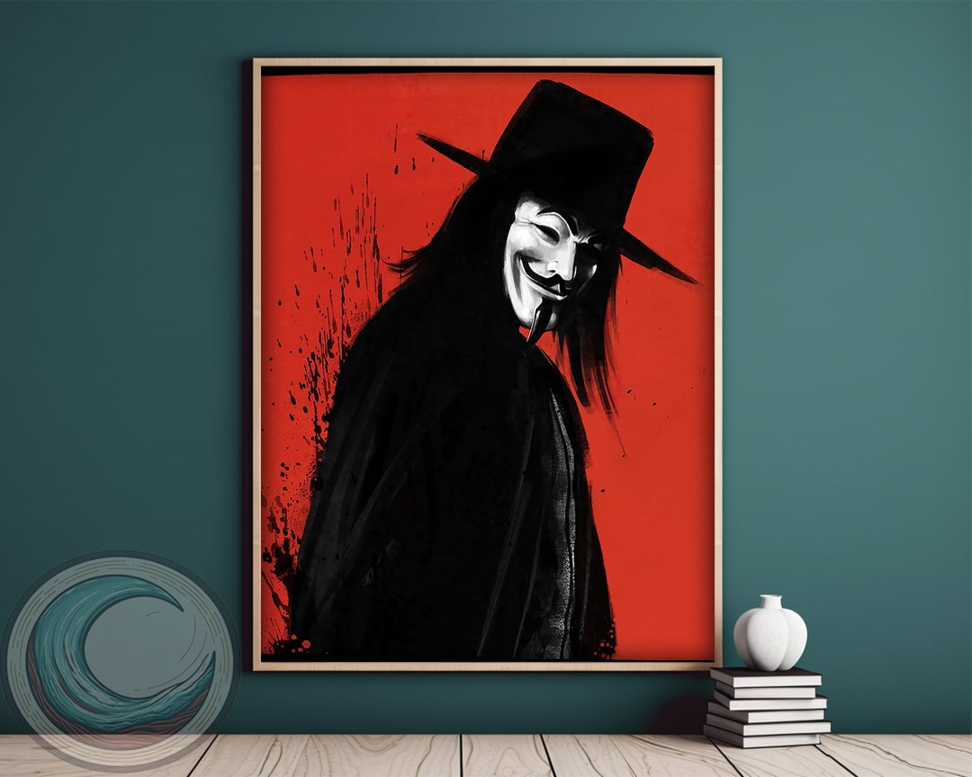 V Famous Cult Movie Posters Guy Fawkes Mask Art - Etsy