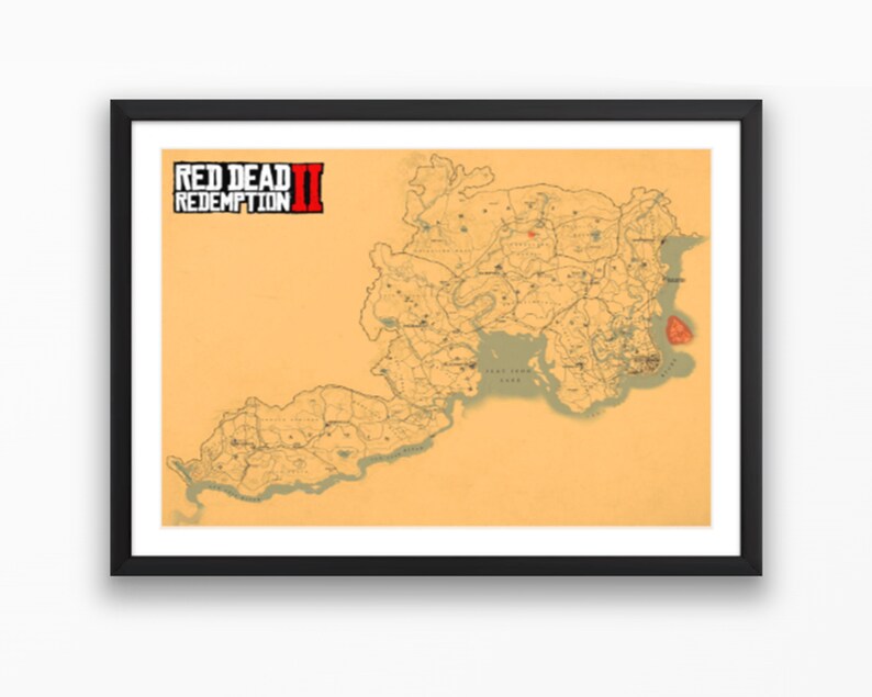 RDR2 Full World Map Classic Game Maps - Etsy UK