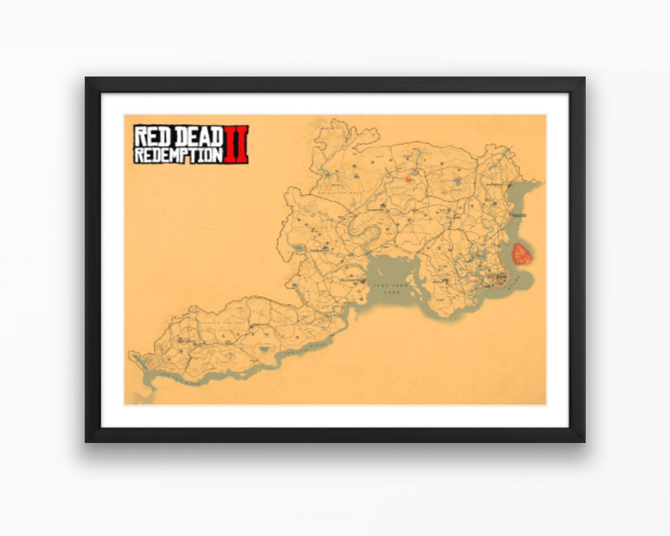 RDR2 Full World Map Classic Game Maps - Etsy UK