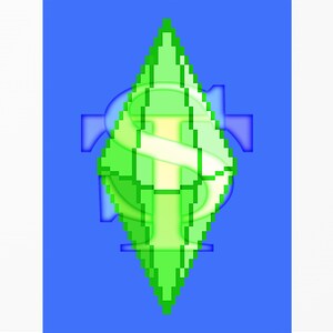 The 8-bit Plumbob pick Your Colour Classic Game Pixel Art - Etsy