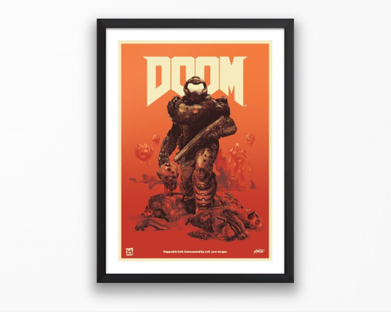 DOOM Classic Game Poster - Etsy