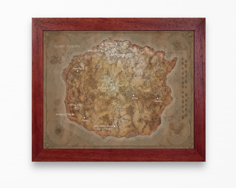 Continents of Wow Map Collection (and Singles) - Classic Game Maps - Etsy
