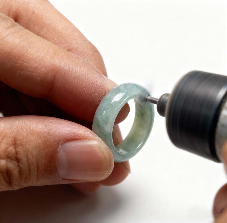 Anillo de jade verde auténtico, jadeíta birmana natural, piedra ...