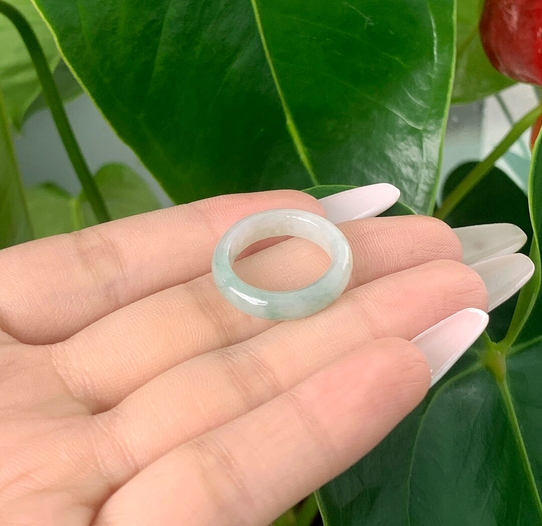 4.5US Authentic Jadeite Jade Ring Natural Burmese Grade A - Etsy