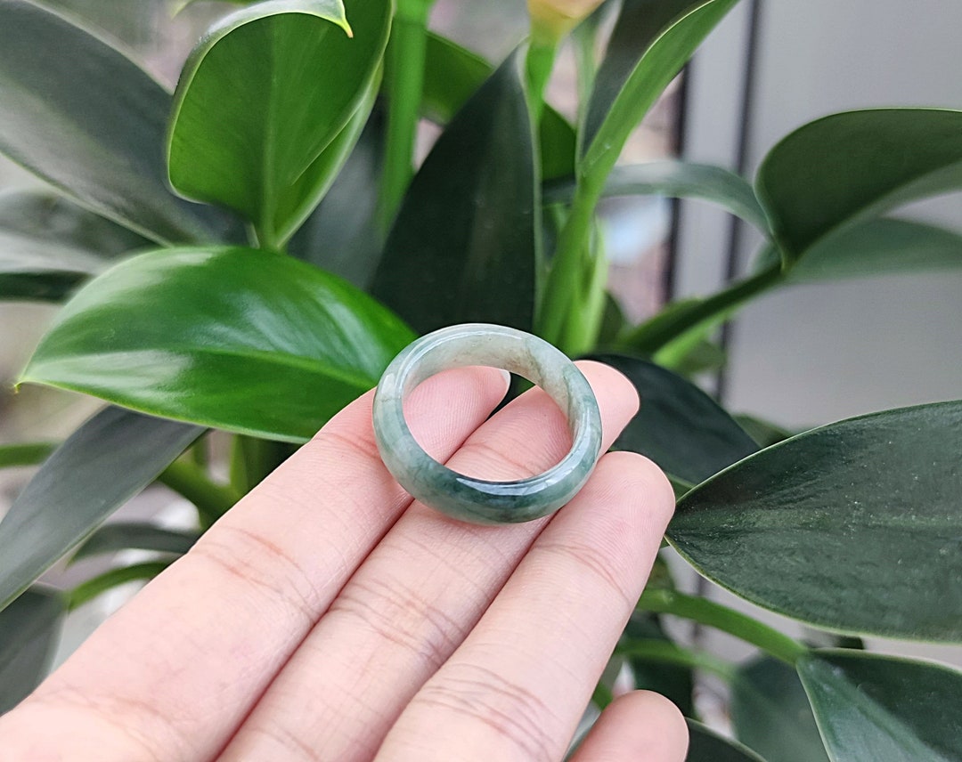 10US Real Jade Ring Authentic Jadeite Jade Ring Natural Burmese Grade A ...