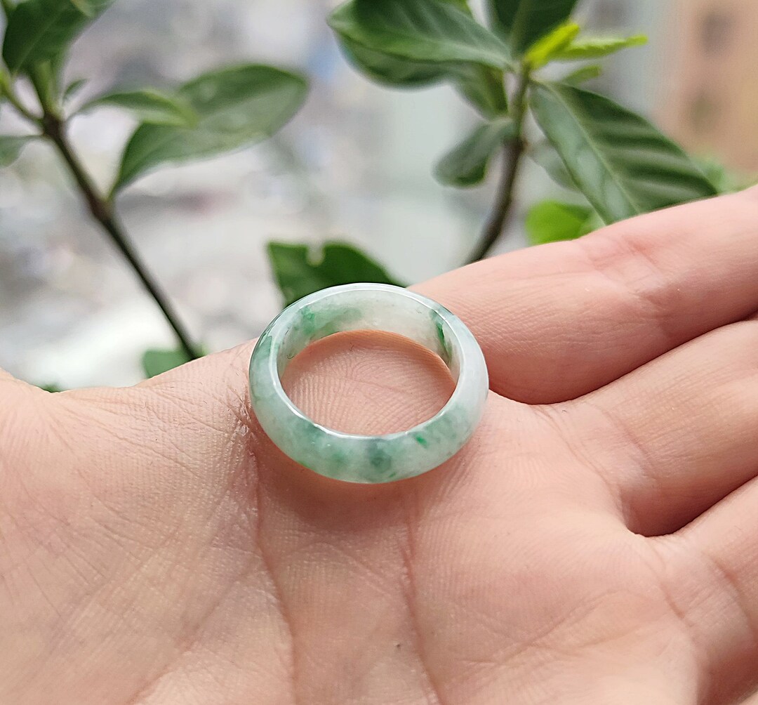 6.5US Authentic Jadeite Jade Ring Natural Burmese Grade A - Etsy