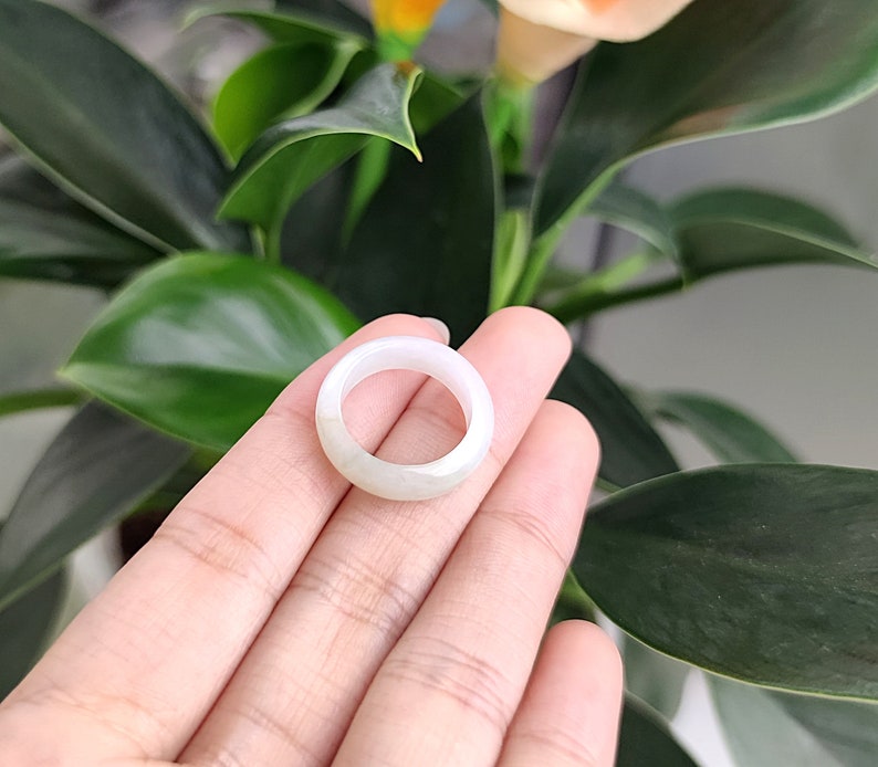 4.5US Anillo auténtico de jade verde, gema de jadeíta natural de grado ...