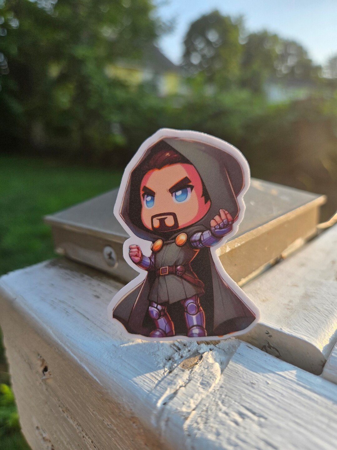 RDJ as Doom Character in Chibi Style Sticker - Etsy