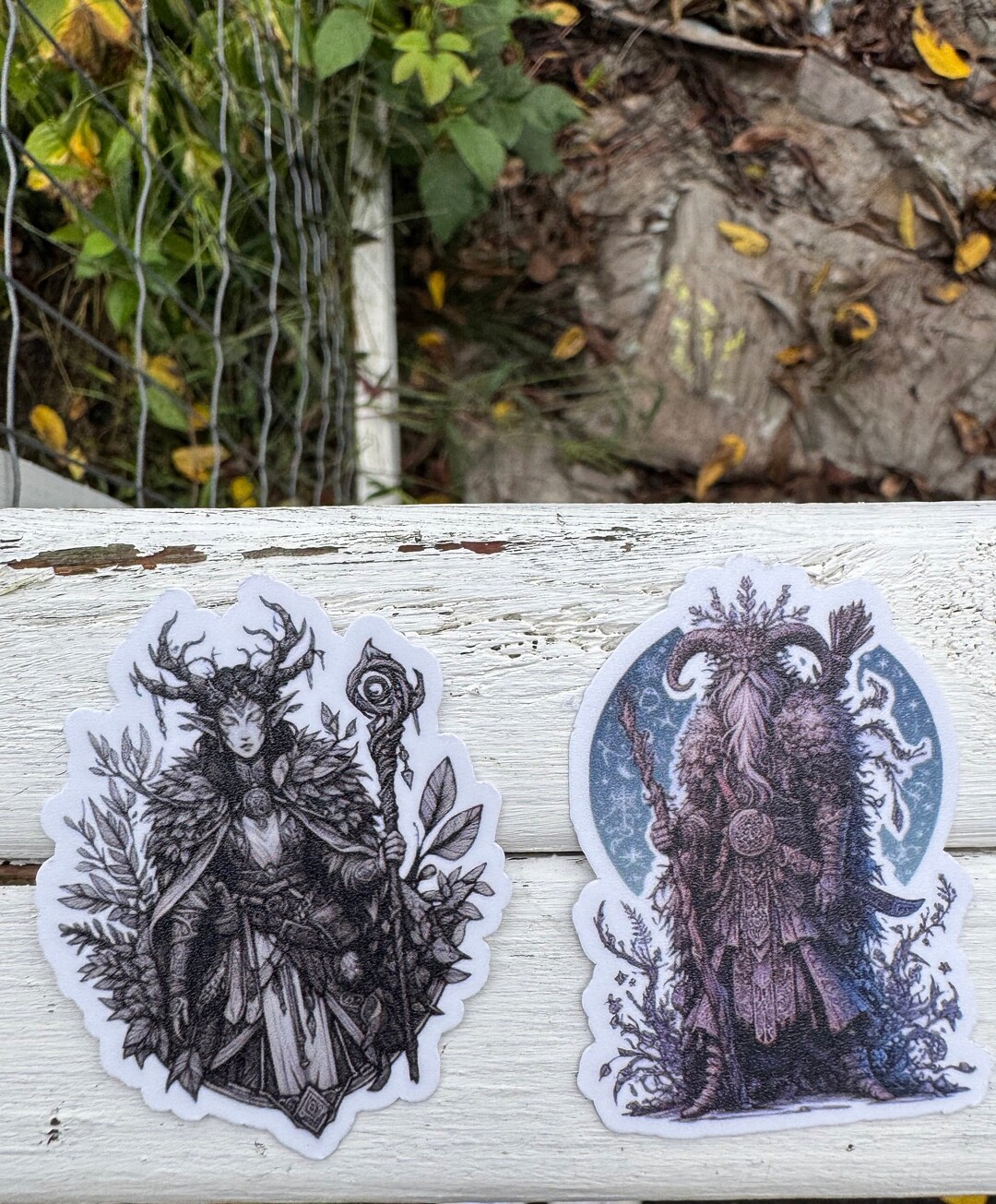 Mystical Druid Stickers | Male & Female Druid Characters | Tabletop ...