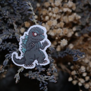 Cute Chibi Godzilla Kaiju Sticker - Waterproof and Laminated for ...