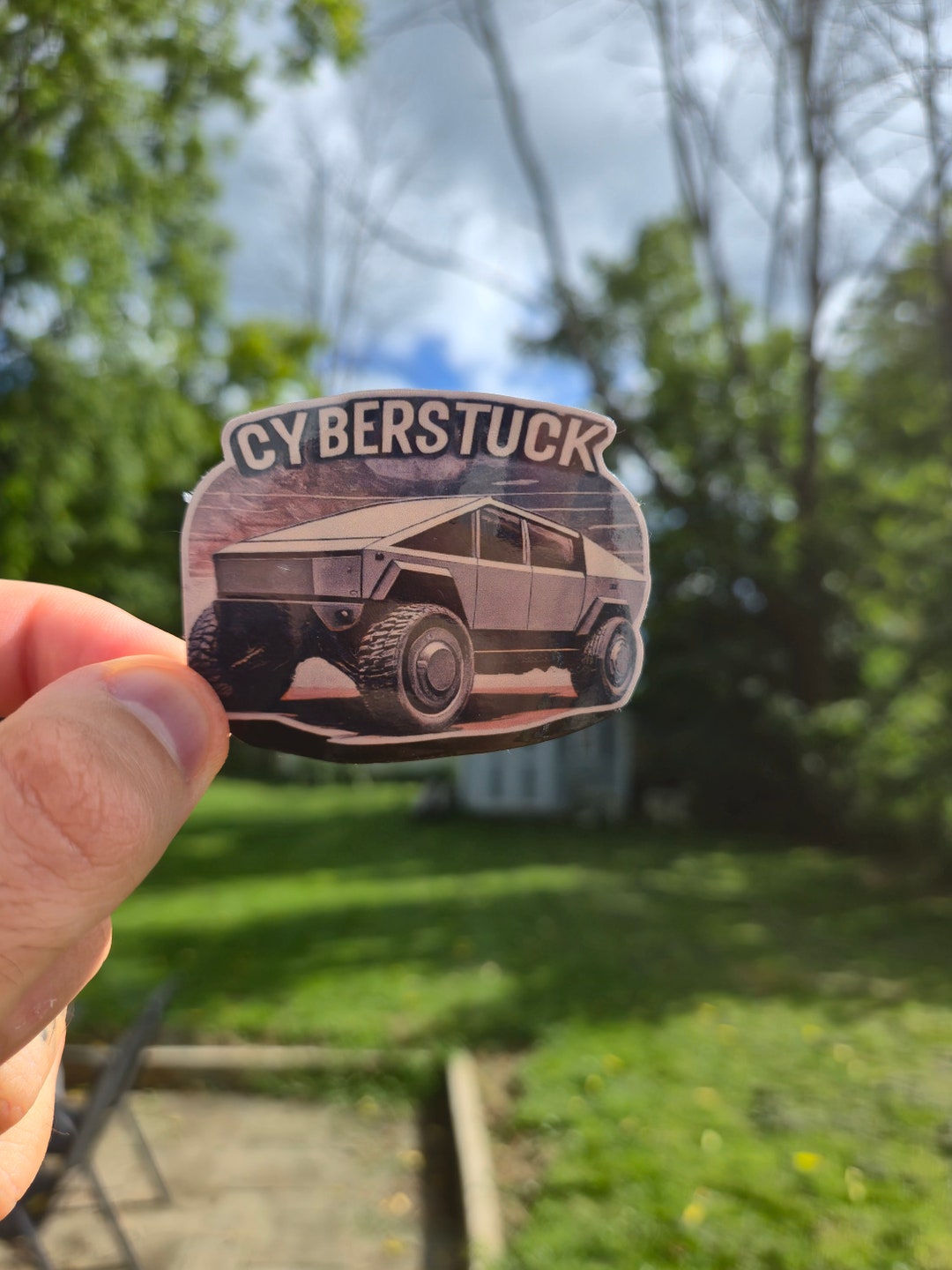 CYBERSTUCK Sticker | Funny Cybertruck Vinyl Decal | Truck Enthusiast ...