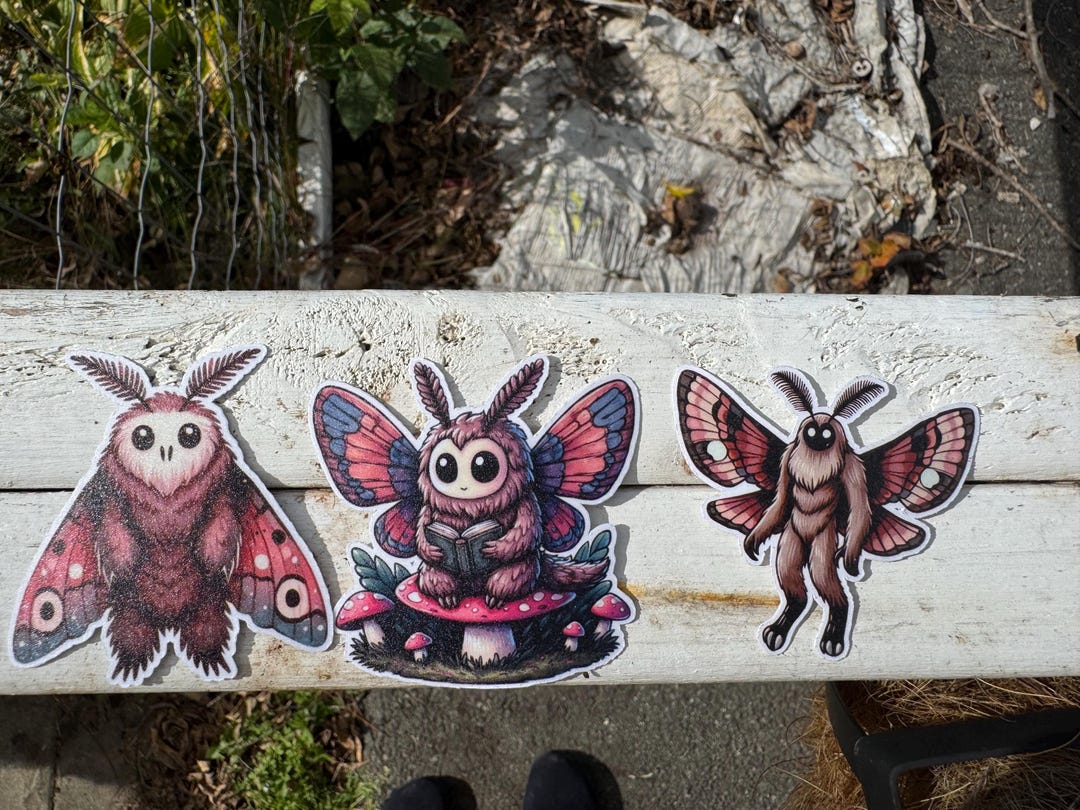 Cute Mothman Sticker Pack - Set of 3 Adorable and Quirky Mothman ...