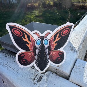 Cute Chibi Mothra Sticker | Iconic Kaiju Decal for Laptops, Water ...