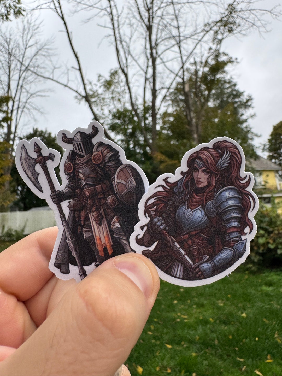 Male and Female Paladin Vinyl Stickers - Tabletop RPG Characters ...