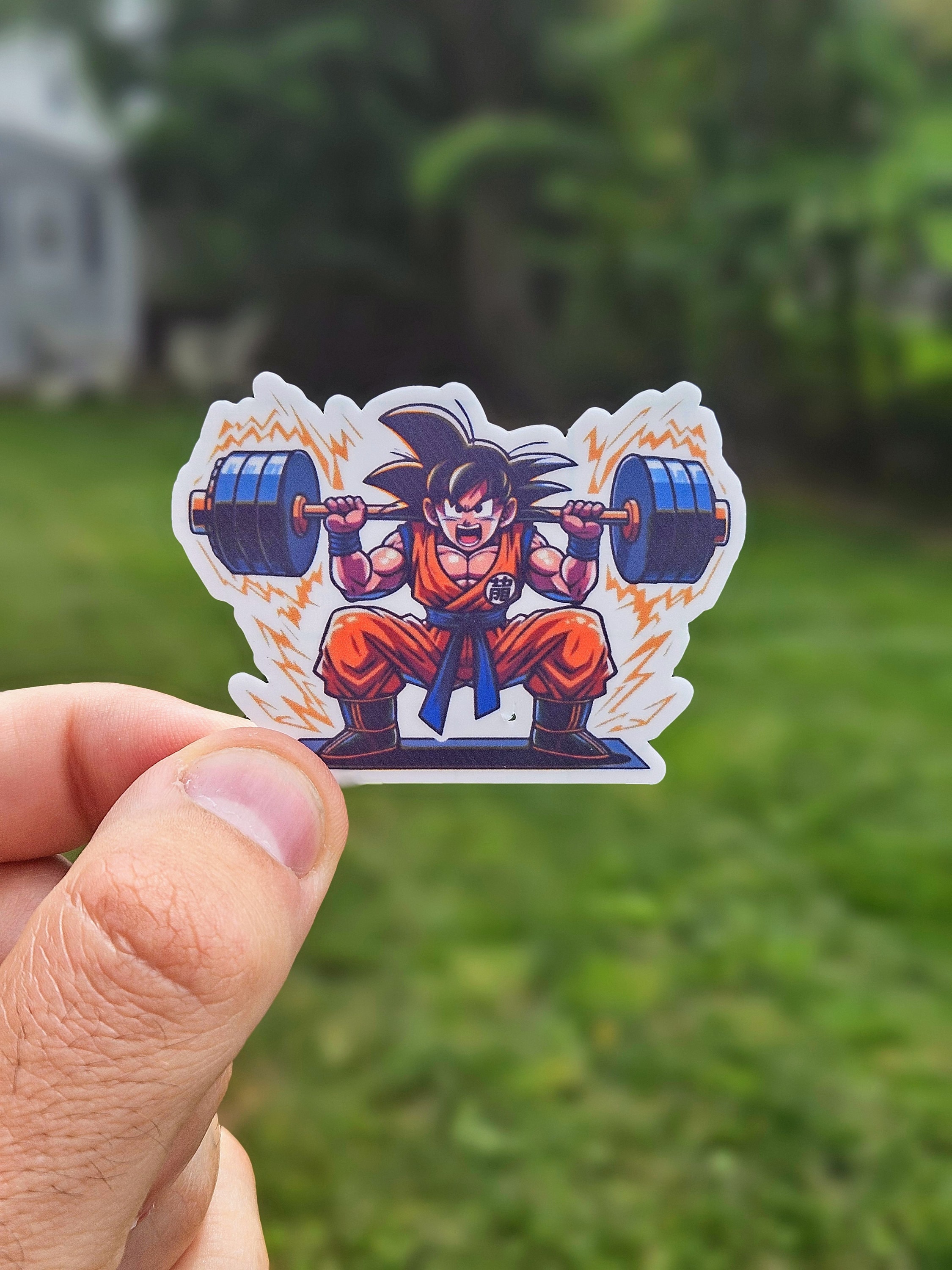 Goku Gym Weight Lifting Sticker Pack set of 4 - Etsy