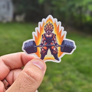 Goku Gym Weight Lifting Sticker Pack set of 4 - Etsy