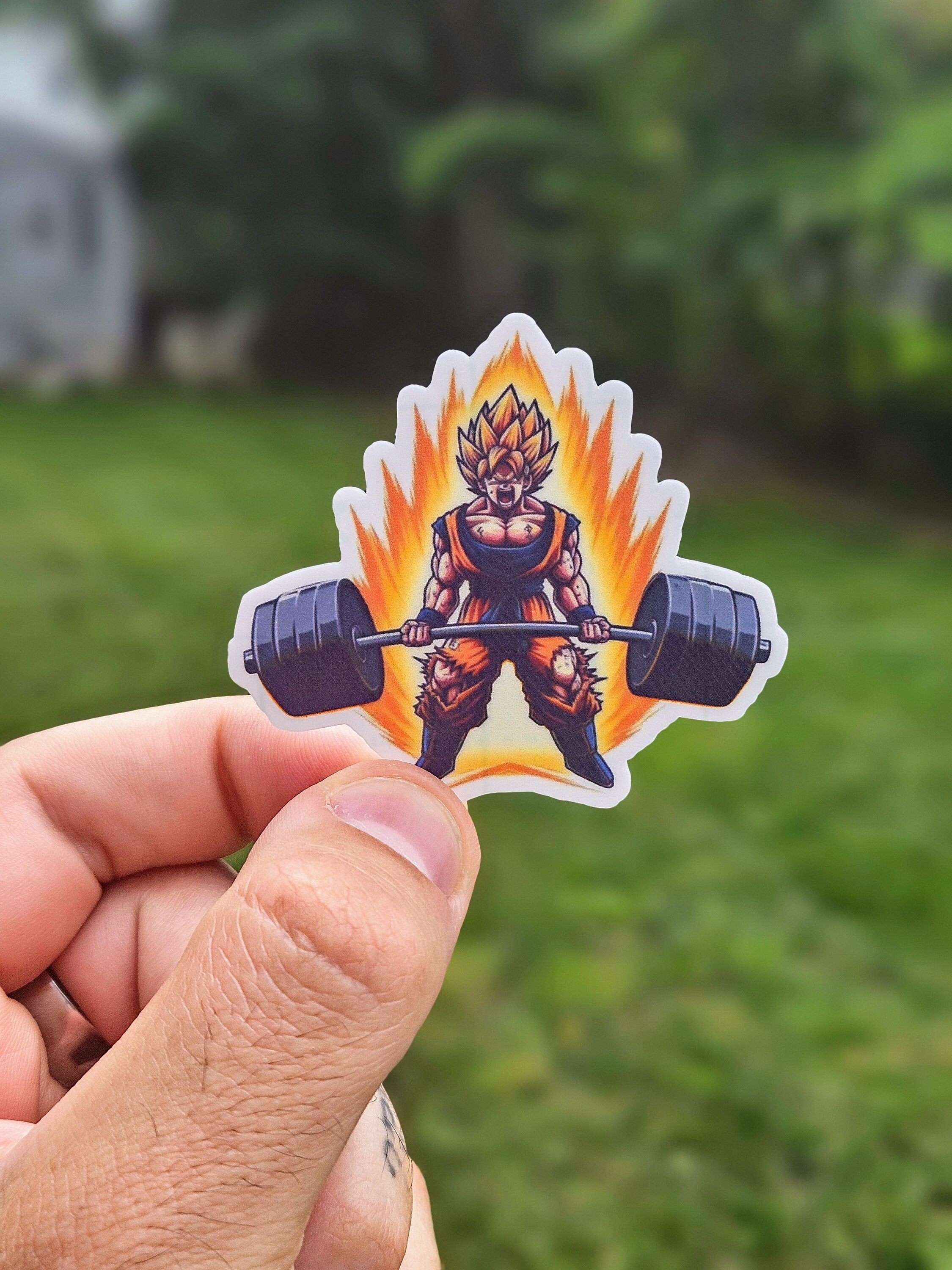 Goku Gym Weight Lifting Sticker Pack set of 4 - Etsy