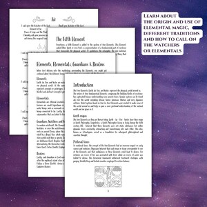 Book of Elemental Magic: a Printable Grimoire With Cheat Sheets, Spells ...