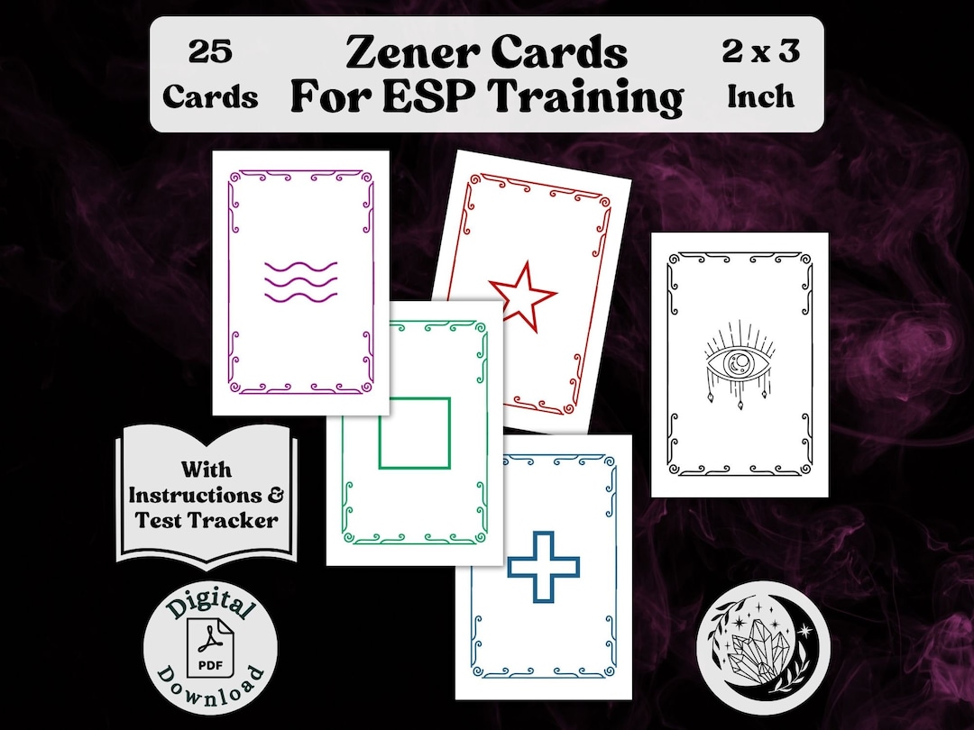 Zener Cards for ESP Training: Practice Your Clairvoyance Skills and ...