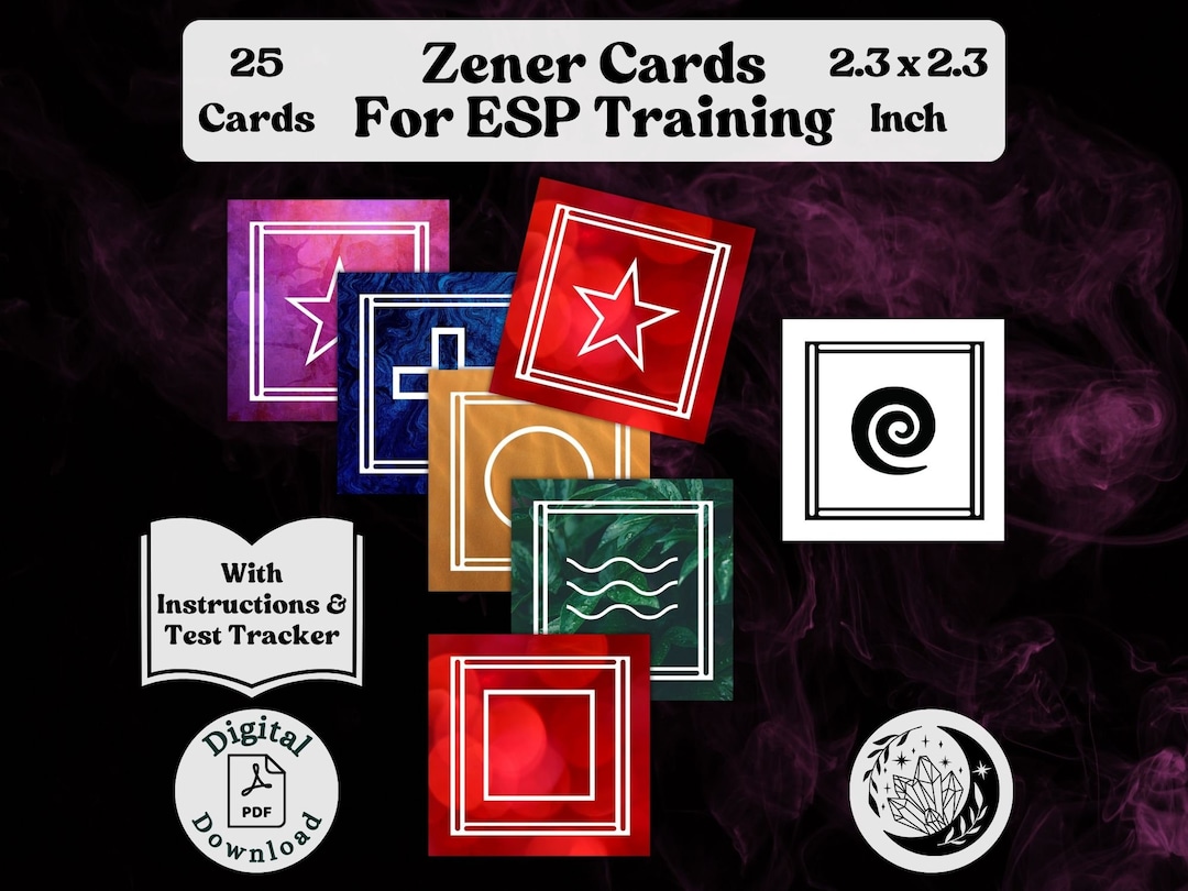 Zener Cards for ESP Training: Practice Your Clairvoyance Skills and ...