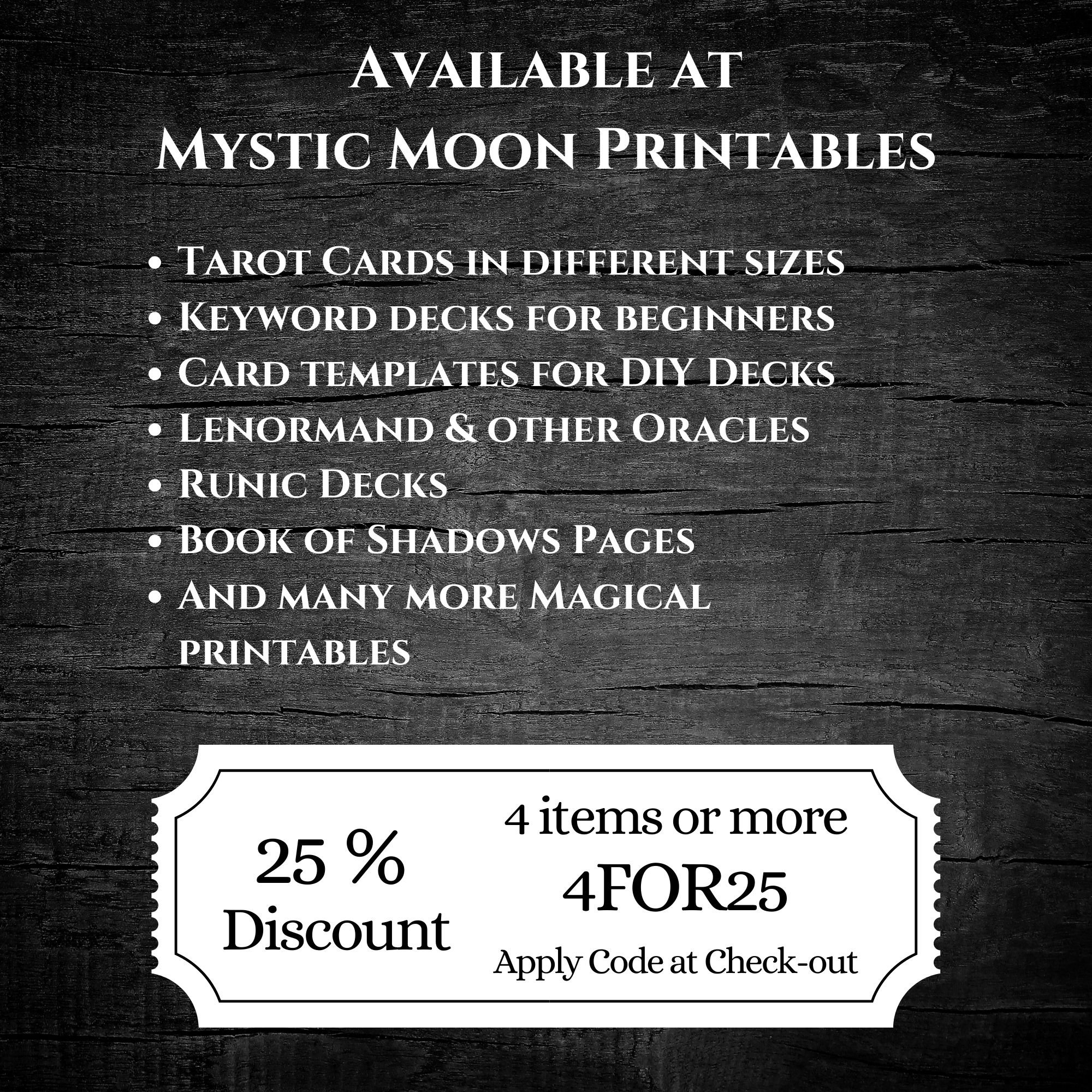 Blank Tarot Card Template: DIY Printable Deck With Keywords - Etsy UK