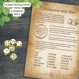 Divination With Dice: A Printable Book of Shadows Page for ...