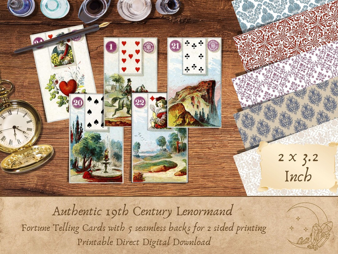 Printable Vintage Lenormand Cards Authentic 19th Century - Etsy