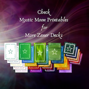 Printable Zener Cards for ESP Training, Clairvoyance & Extrasensory ...