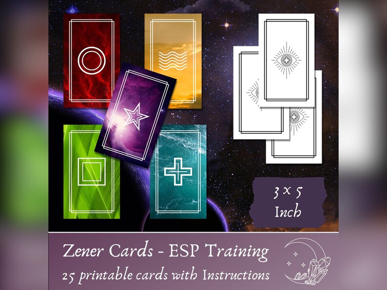Printable Zener Cards for ESP Training Clairvoyance & - Etsy Australia