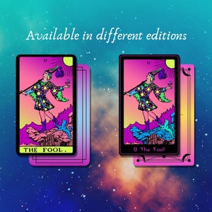 Rider Waite Tarot Deck With Hot Pink and Neon Purple Design, 78 Small ...