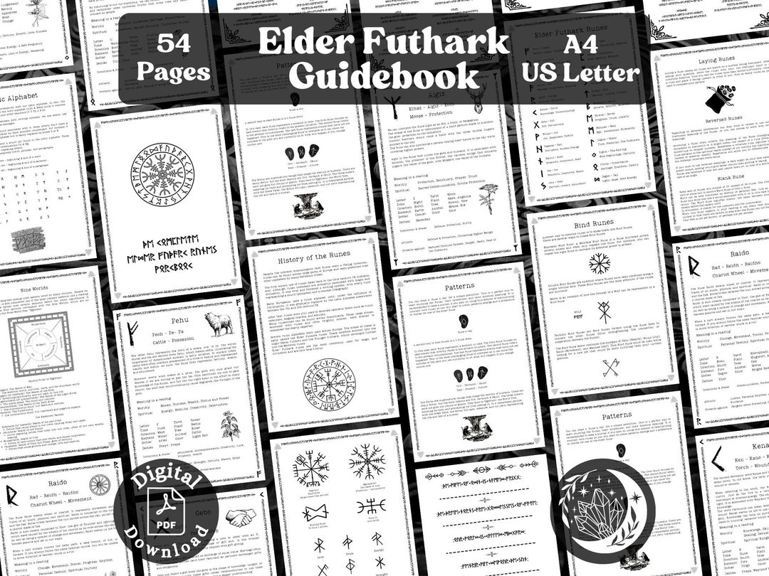 Elder Futhark Rune Book: A Complete Guide to Rune Magic, Divination ...