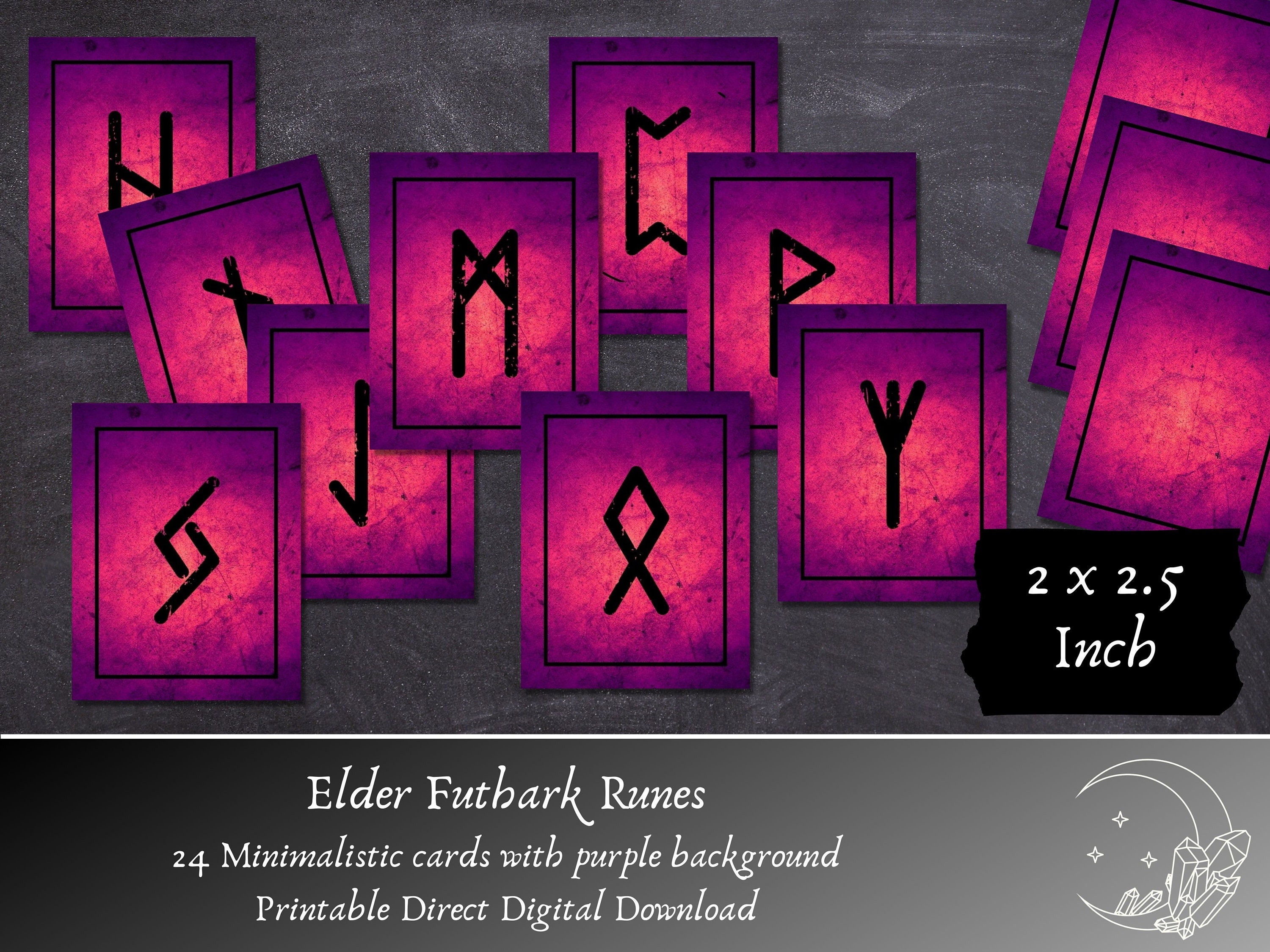 Runic Card - Etsy New Zealand