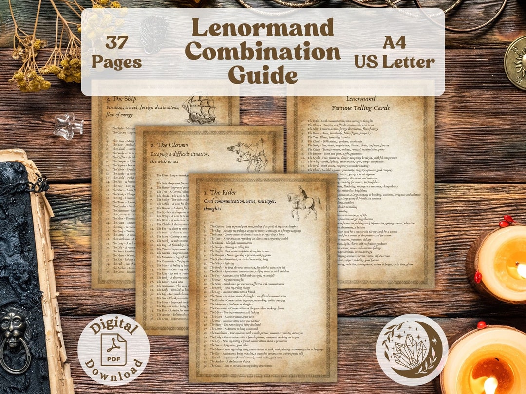 Lenormand Combination Guide: A Printable Ebook With Over 600 Oracle ...