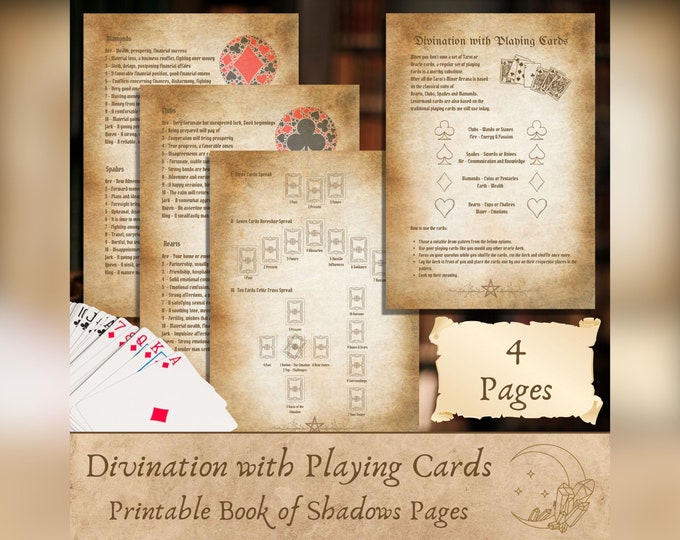 Cartomancy Cheat Sheet PDF - Etsy Canada