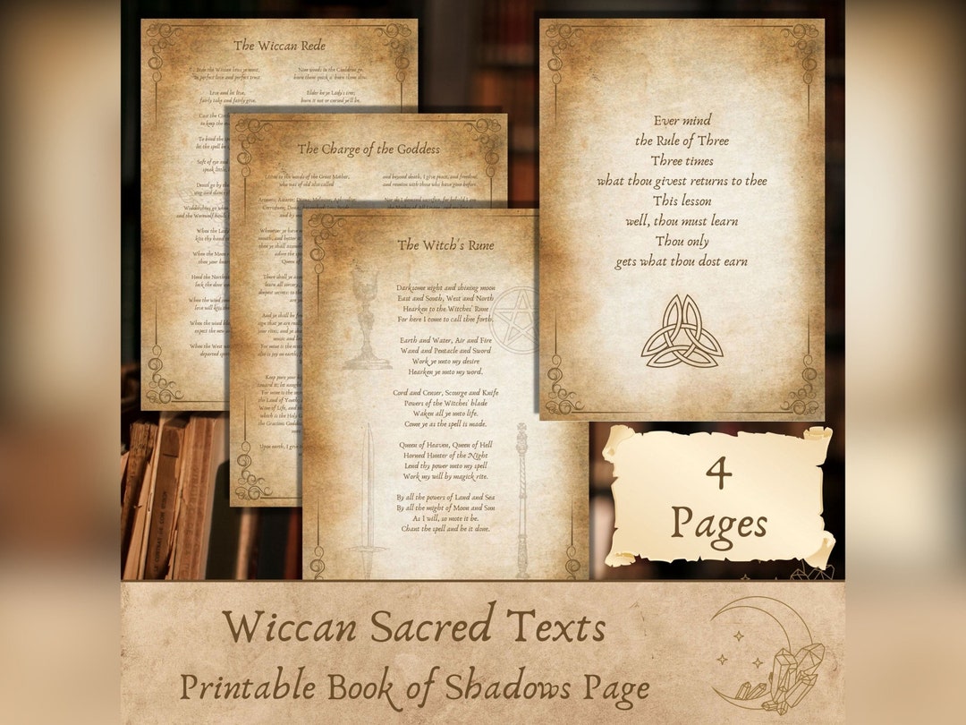 Printable Book of Shadows Pages Wicca Grimoire Witch's - Etsy