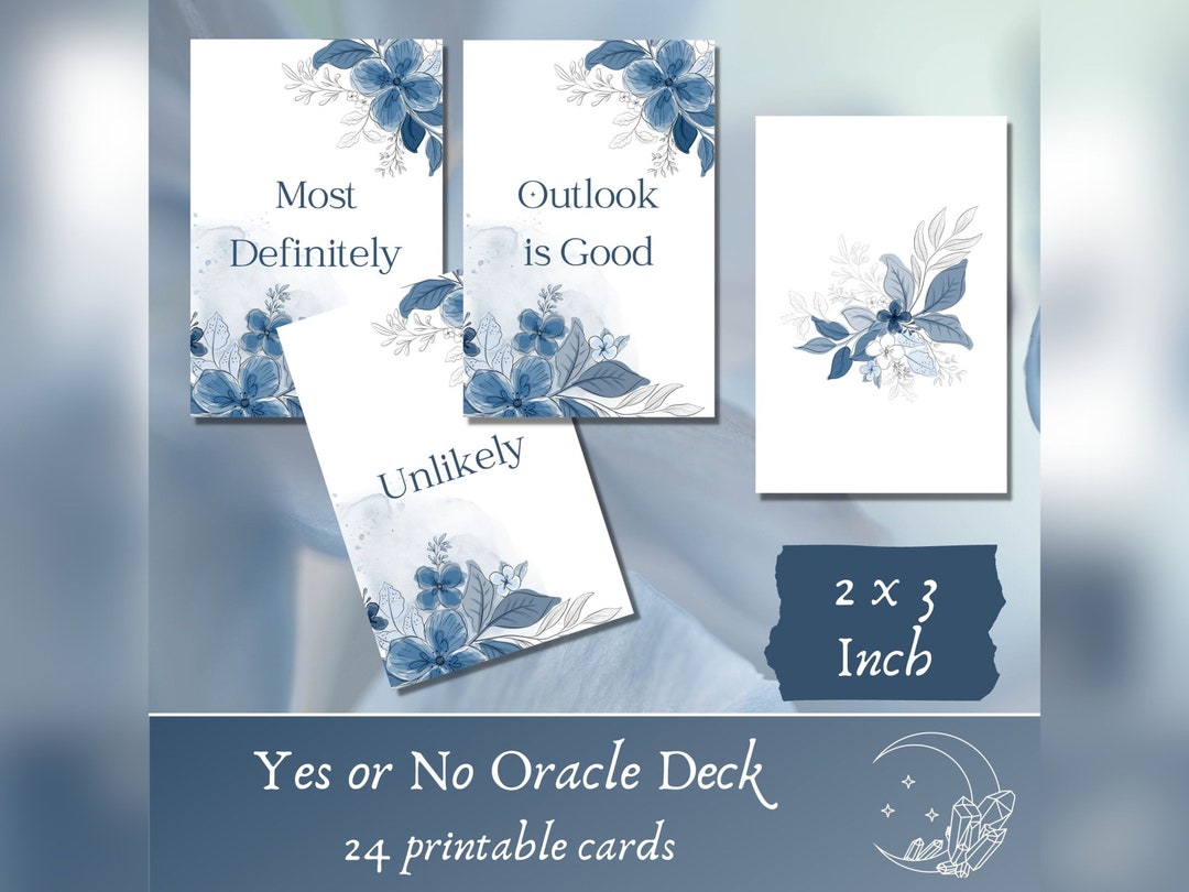 Printable Oracle Cards Yes or No Oracle Deck Printable Tarot - Etsy