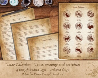 13 Moon Calendar - Etsy