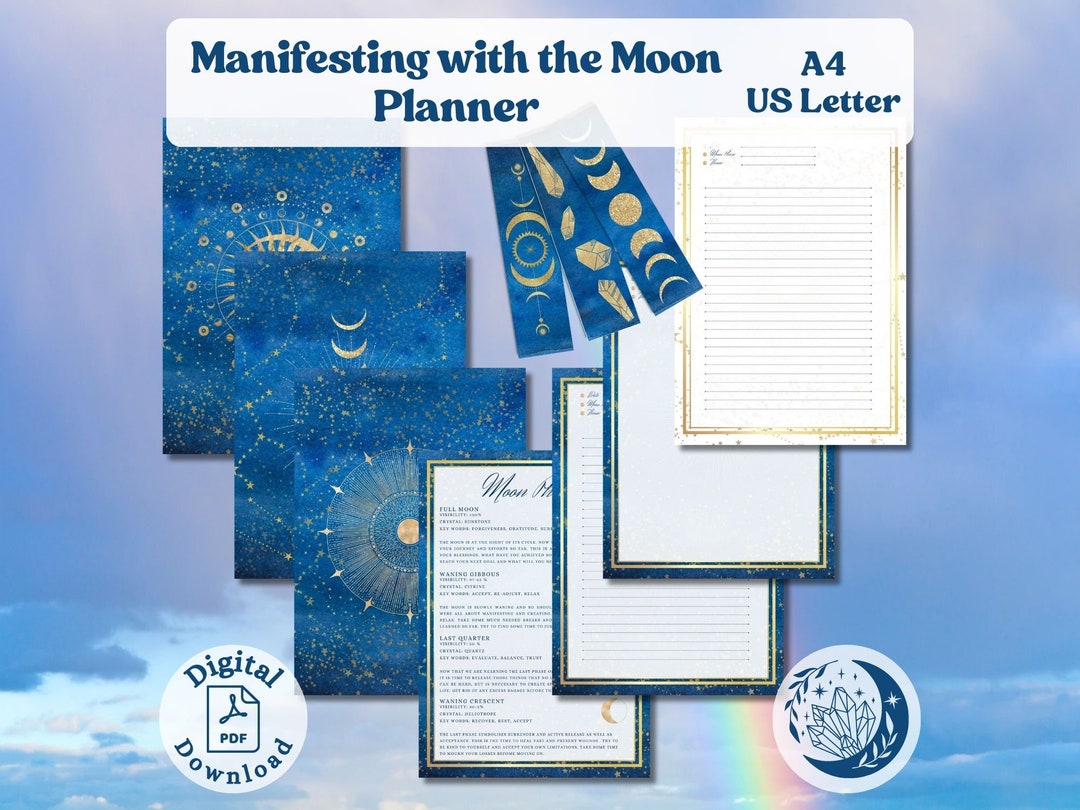 Moon Phase Journal: A Lunar Cycle Manifesting Journal to Keep Track of ...