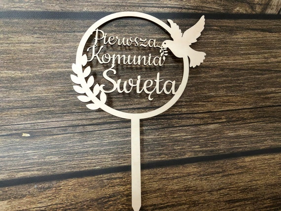 Topper Dove First Holy Communion DXF | Etsy