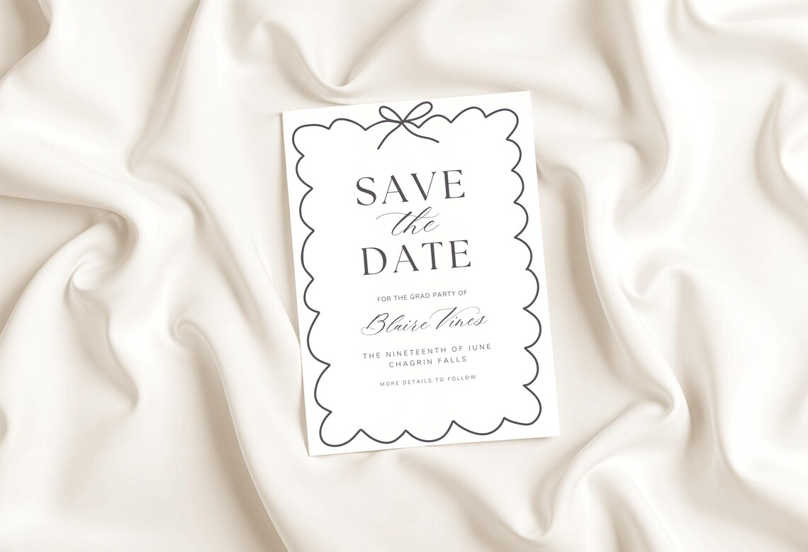 Editable Save the Date Graduation Party Invitation Digital Download for ...