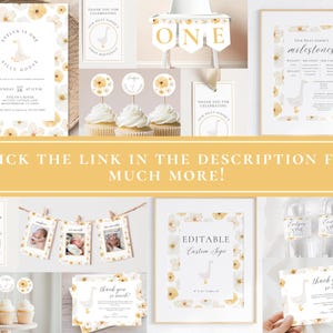 One Silly Goose Birthday Party Milestone Board 16 X 20 Editable Digital ...