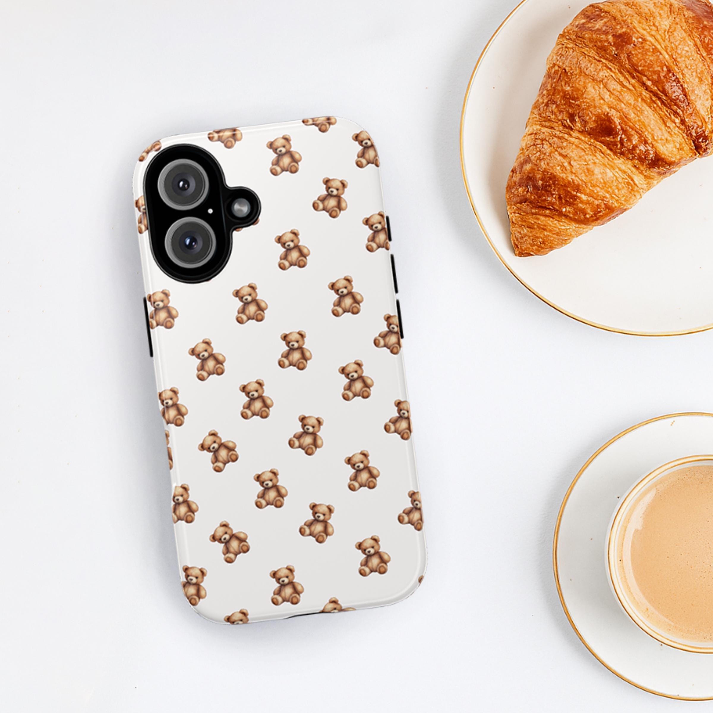 Cute Aesthetic Teddy Bear iPhone 16 Case, iPhone 16 Pro Max, iPhone 16 ...