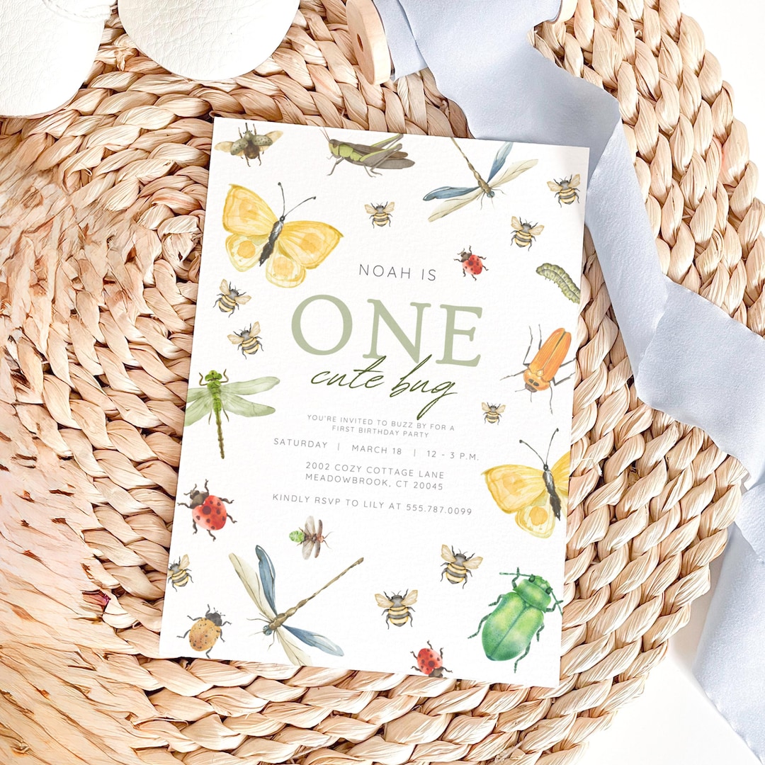 One Cute Bug 1st Birthday Party Theme Idea for Boy or Girl Spring or ...