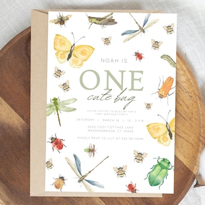 One Cute Bug 1st Birthday Party Theme Idea for Boy or Girl Spring or ...