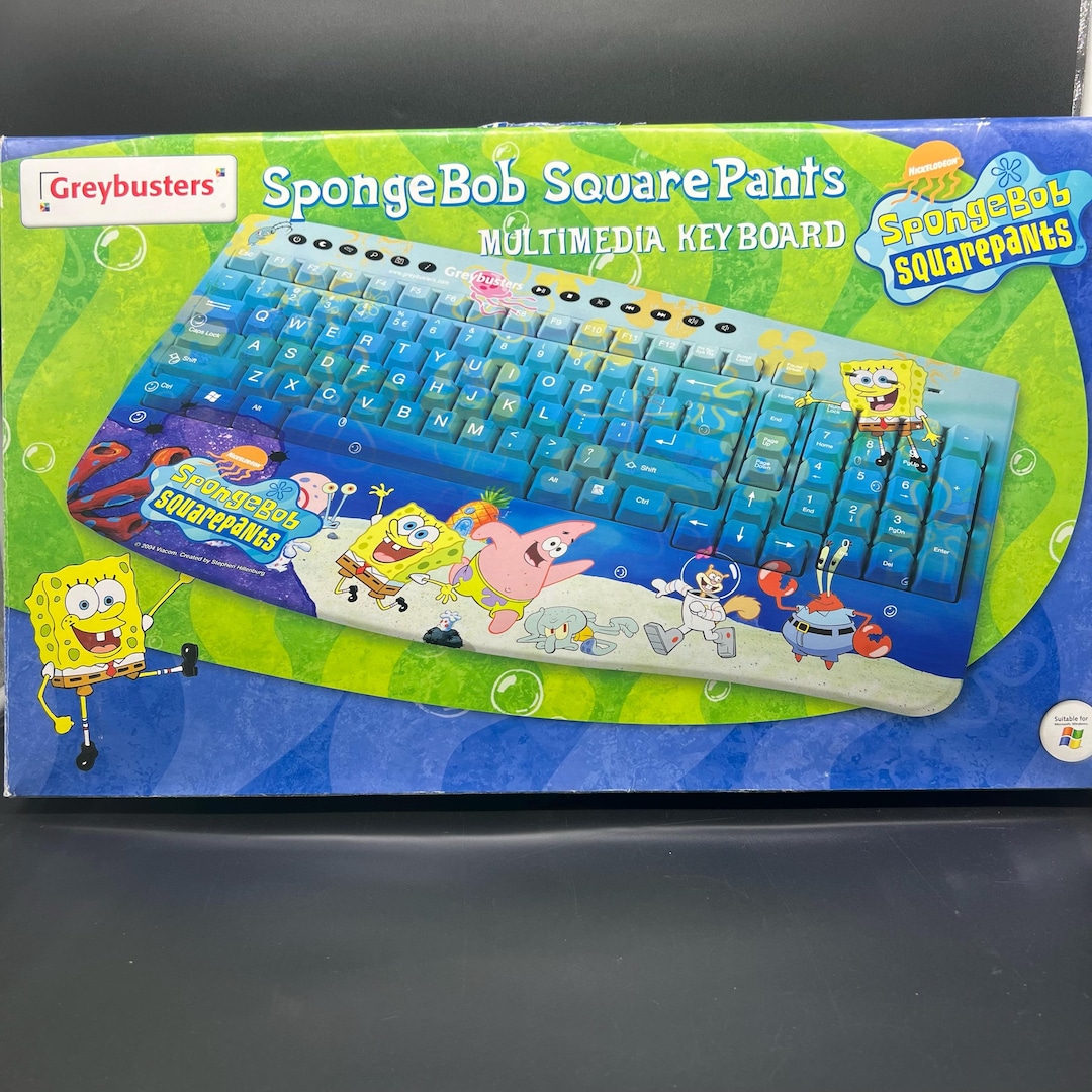 Spongebob Squarepants Keyboard – Vintage 2004 Greybusters PS/2 ...