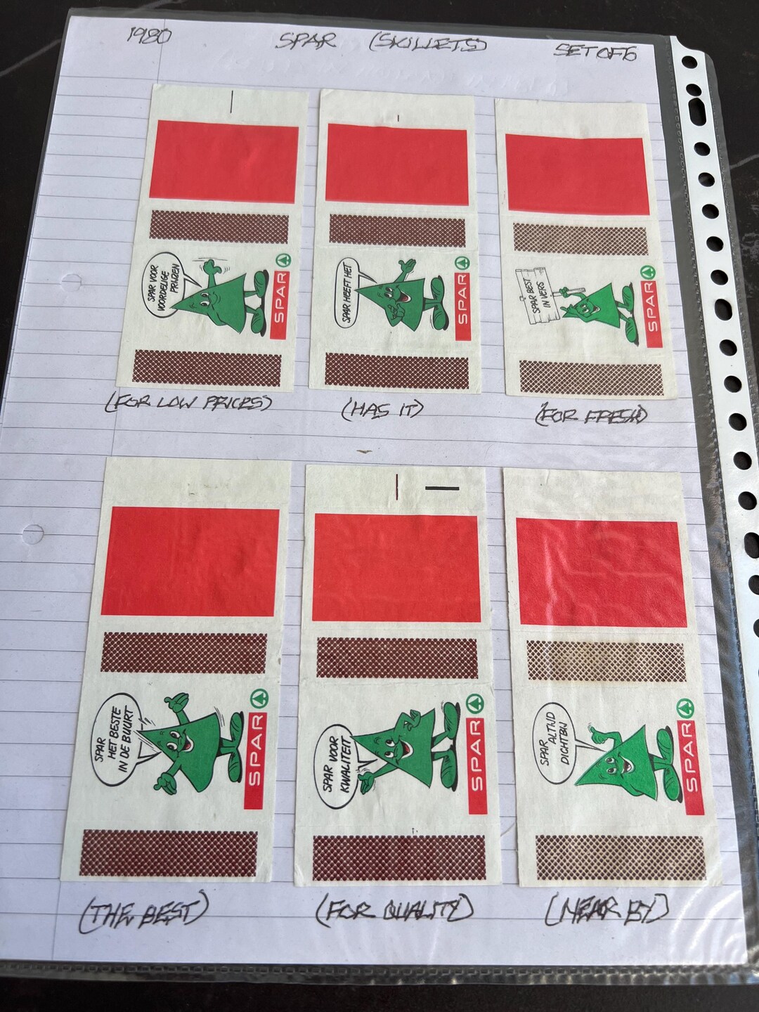 Vintage SPAR Matchbox Labels - 1980 Skillets Set of 6, Collectible ...