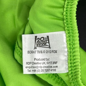 Official Borat Mankini | 2012 20th Century Fox Green Swimsuit | Funny ...