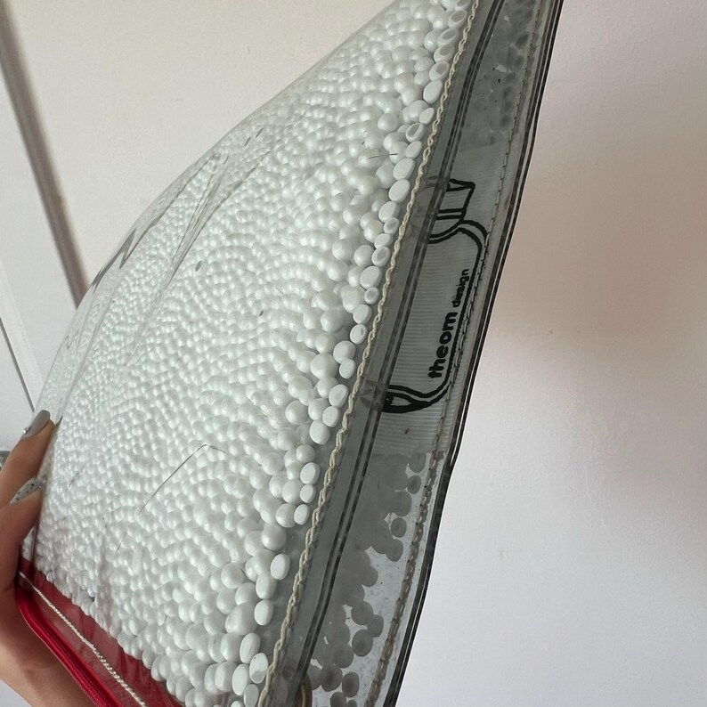 Cartera de PVC con cremallera roja Y2K – Diseño Theom con relleno de ...